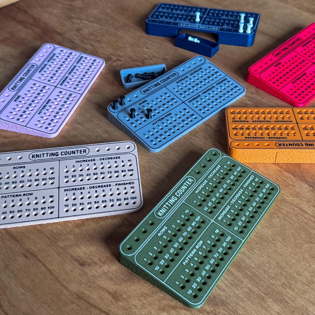 Knitting Counter - 3D Printed Row Tracker With Pegs for Crochet ...