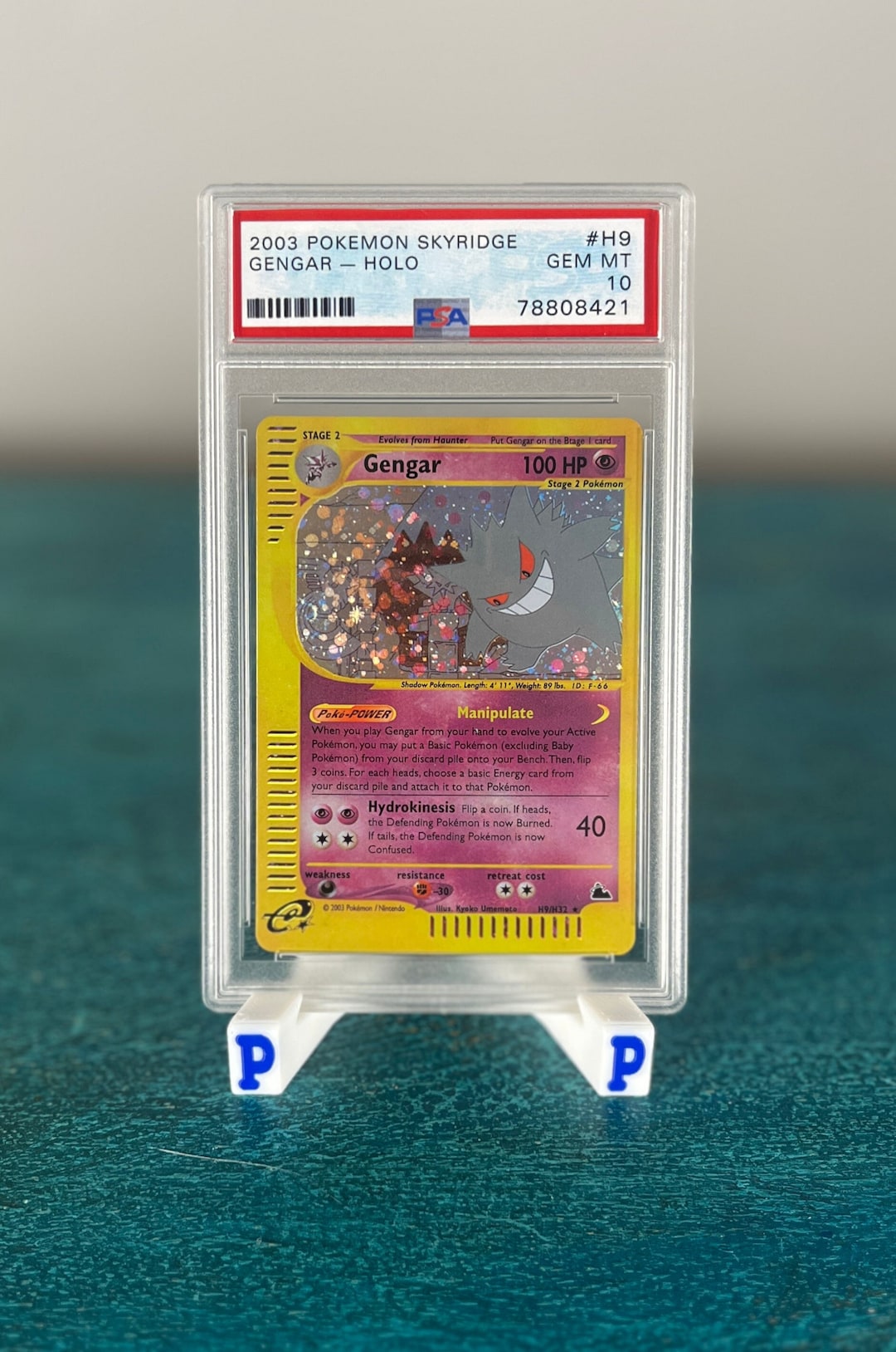 Gengar Skyridge PSA 10 Graded Holographic Pokemon Replica Card Handmade ...