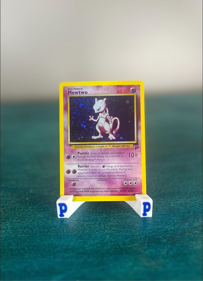 Mewtwo Base Set 2 Holographic Pokemon Replica Card Handmade Proxy - Etsy