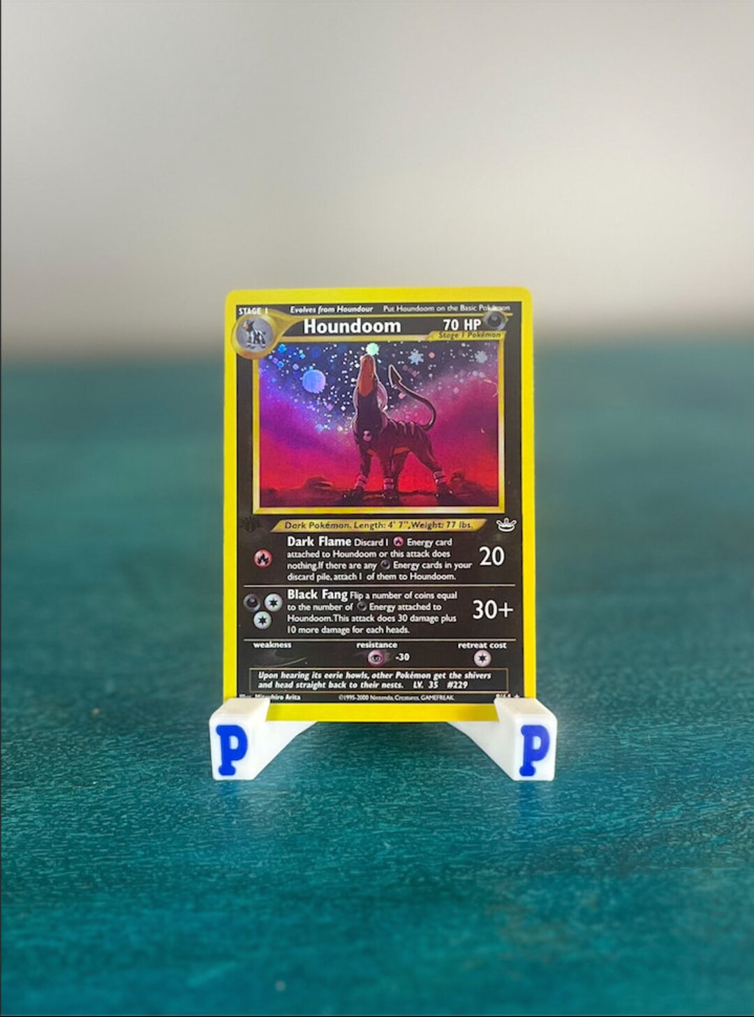 Houndoom Neo Revalationholographic Pokemon Replica Card Handmade Proxy - Etsy
