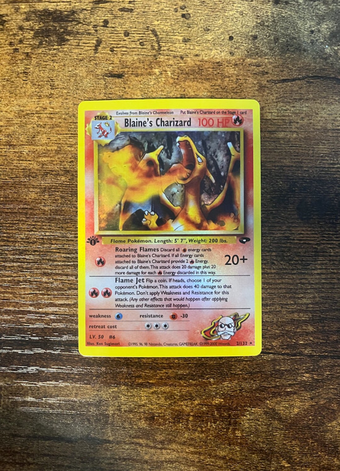 Blaine's Charizard Gym Challenge Holographic Pokemon Replica Card ...