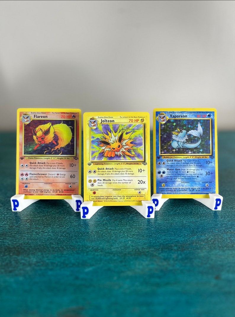 Jungle Flareon Jolteon Vaporeon Eeveelutions Holographic Pokemon ...