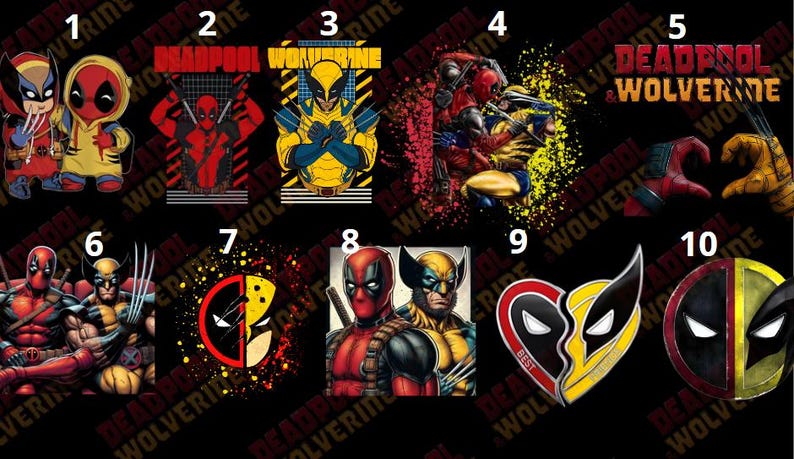 Deadpool and Wolverine PNG Transparent + Surprise Gift - Etsy