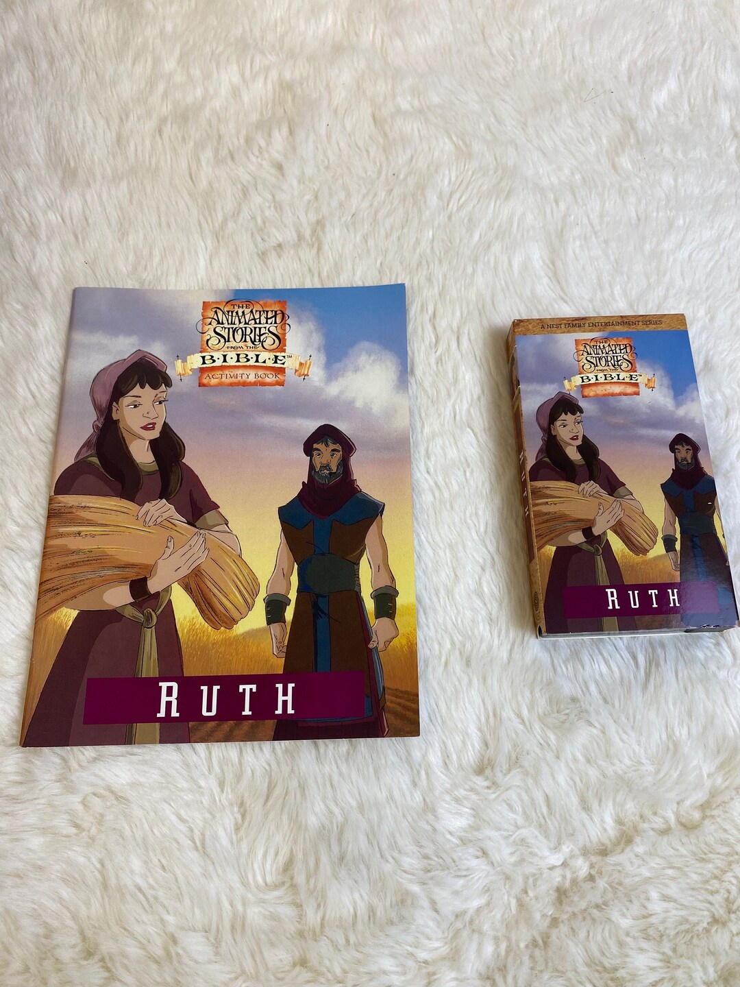 Opened Vhs the Animated Stories of the Bible With Coloring Book - Etsy