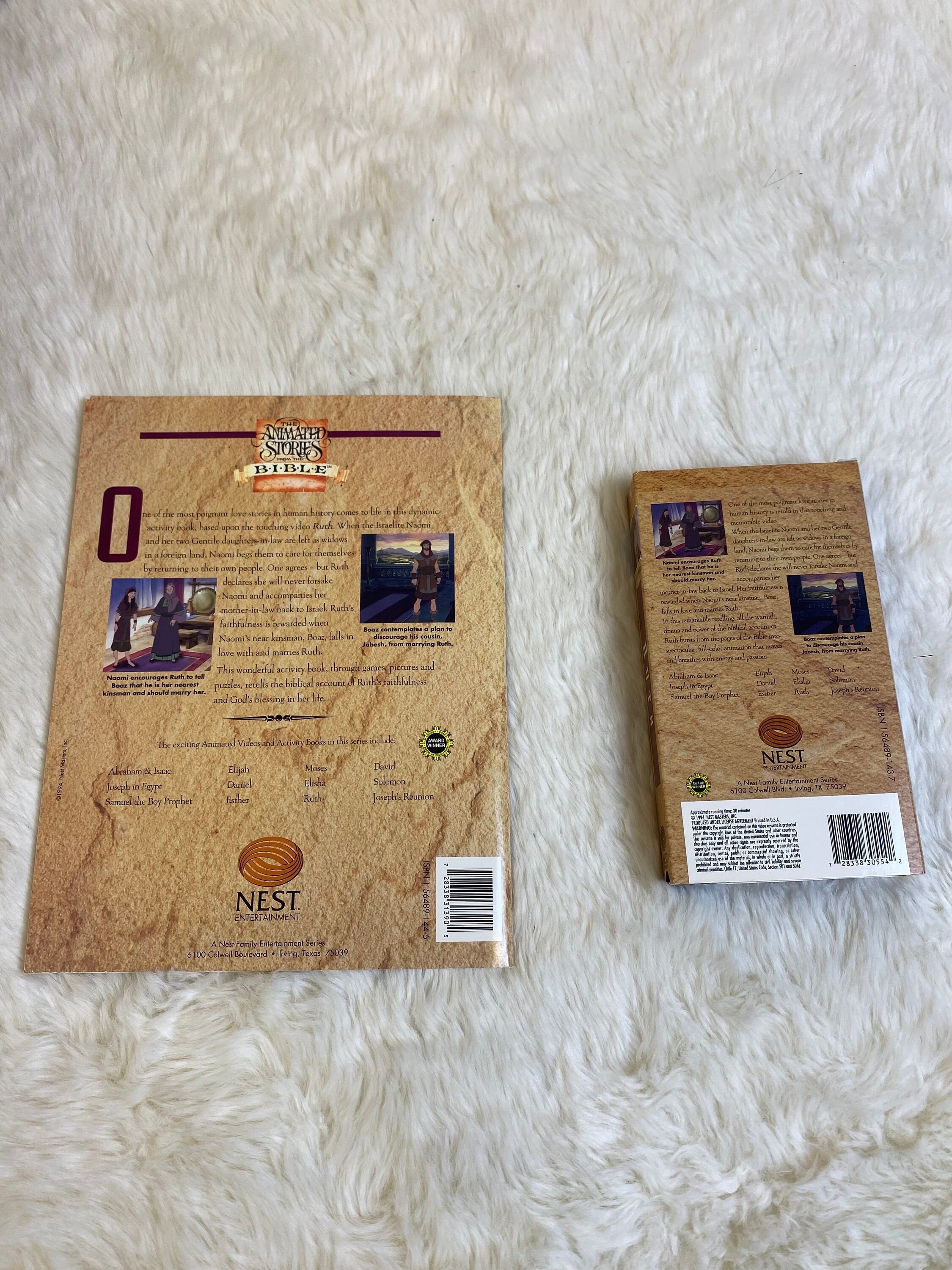 Opened Vhs the Animated Stories of the Bible With Coloring Book - Etsy