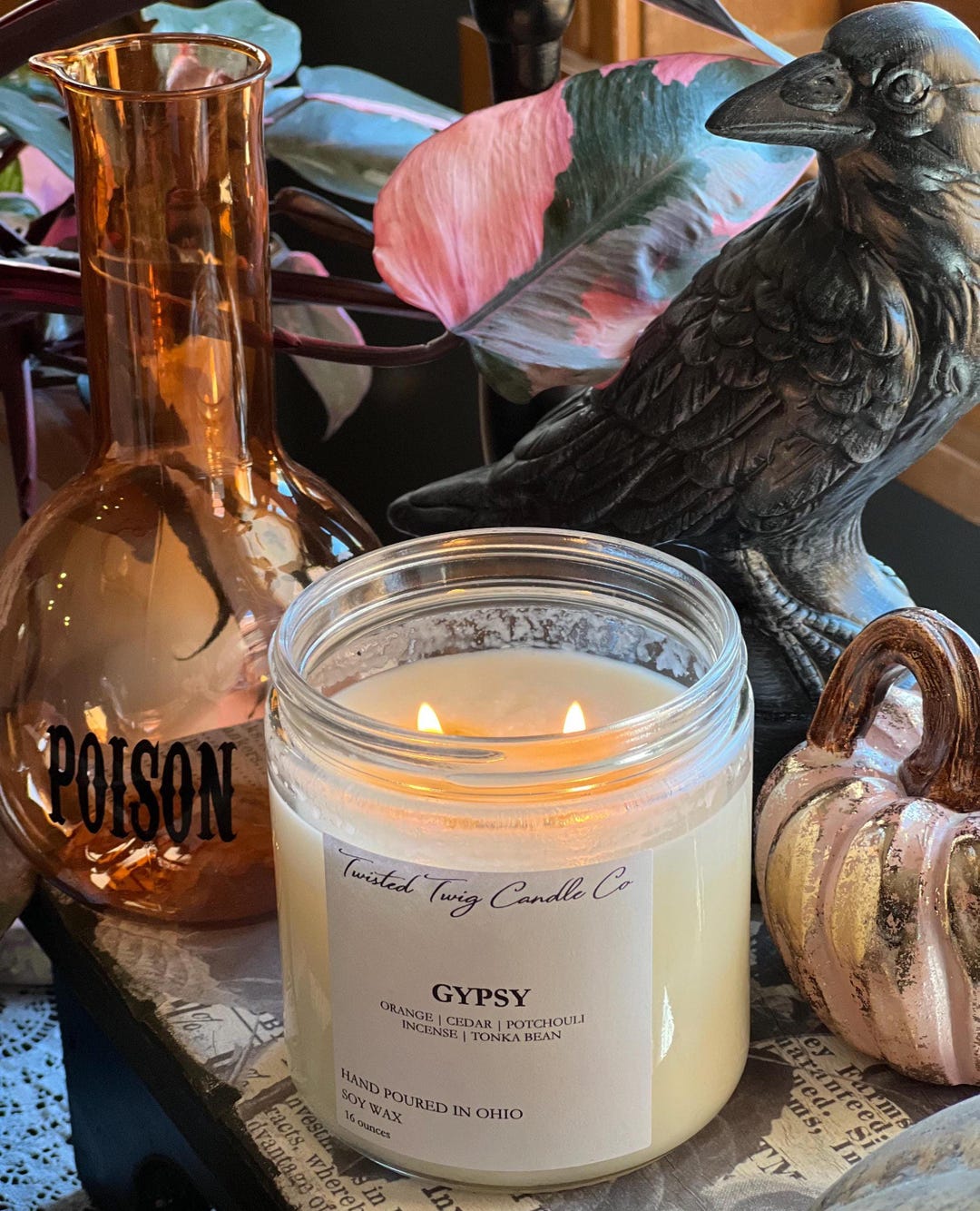 GYPSY Handmade Natural Soy/coconut Wax Candles Orange Patchouli Incense ...