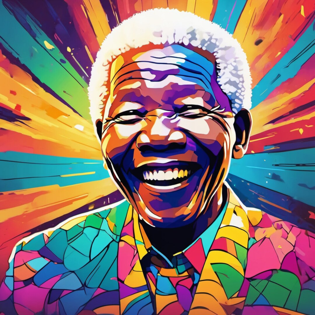 Nelson Mandela Anime Style Vinyl Sticker - Etsy