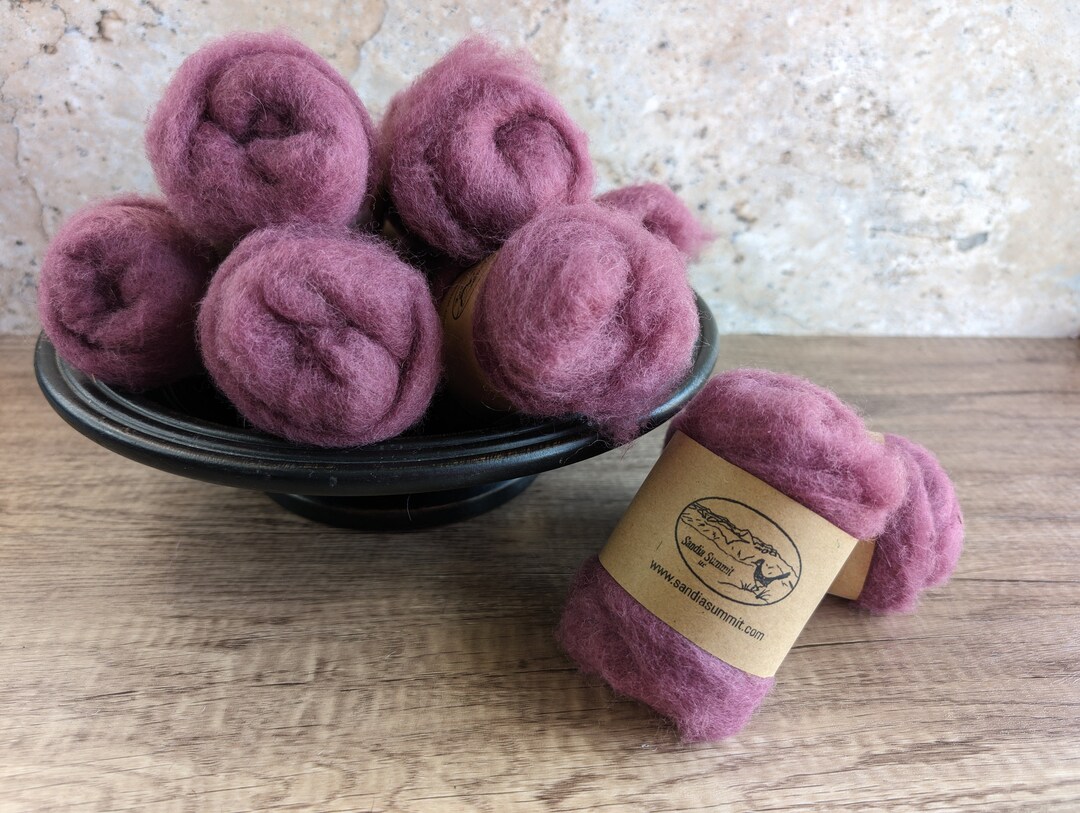 Onion Purple MAORI WOOL, 1 Ounce, Needle Felting Wool Batt by DHG - Etsy