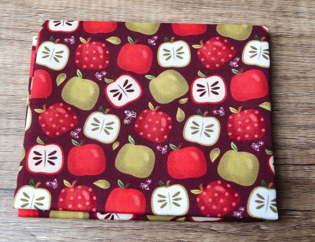 Fall Harvest Mini Print Fat Quarter Allover Apples Dark - Etsy