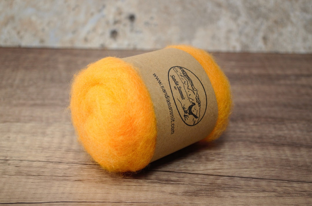 Melon Light MAORI WOOL, 1 Ounce, Needle Felting Wool Batt by DHG - Etsy