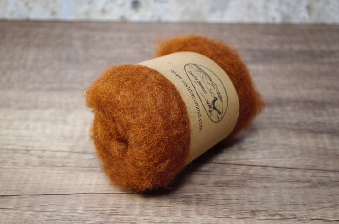 Siena Brown MAORI WOOL, 1 Ounce, Needle Felting Wool Batt by DHG - Etsy
