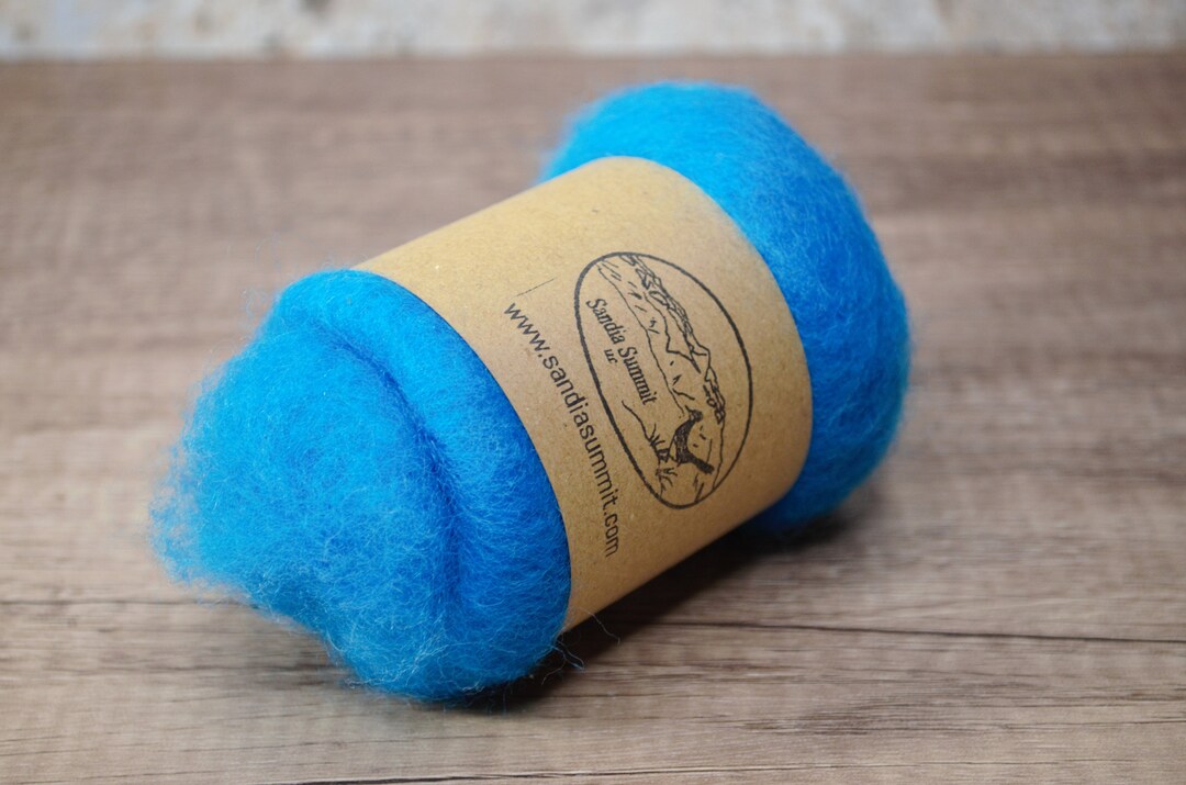 Cobalt Blue MAORI WOOL, 1 Ounce, Needle Felting Wool Batt by DHG - Etsy