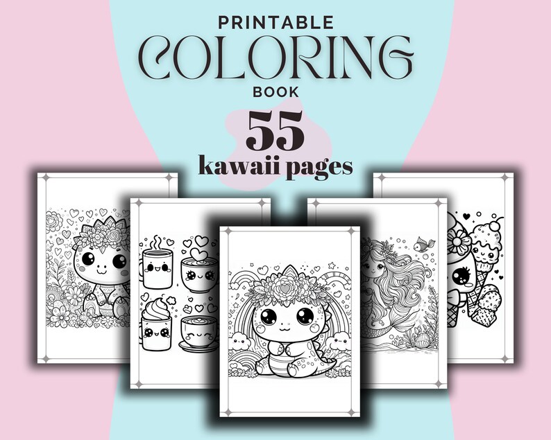 Kawaii Coloring Pages for Kids Cute Coloring Page Printable Coloring ...