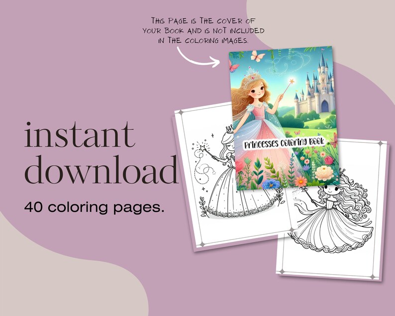 Princess Coloring Pages for Creative Kids Printable PDF Children's ...