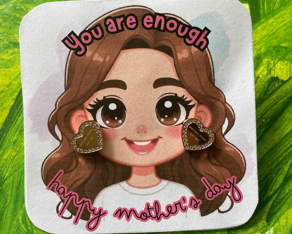 16 Custom Earring Display Card, Printable Earring Tag, Female ...