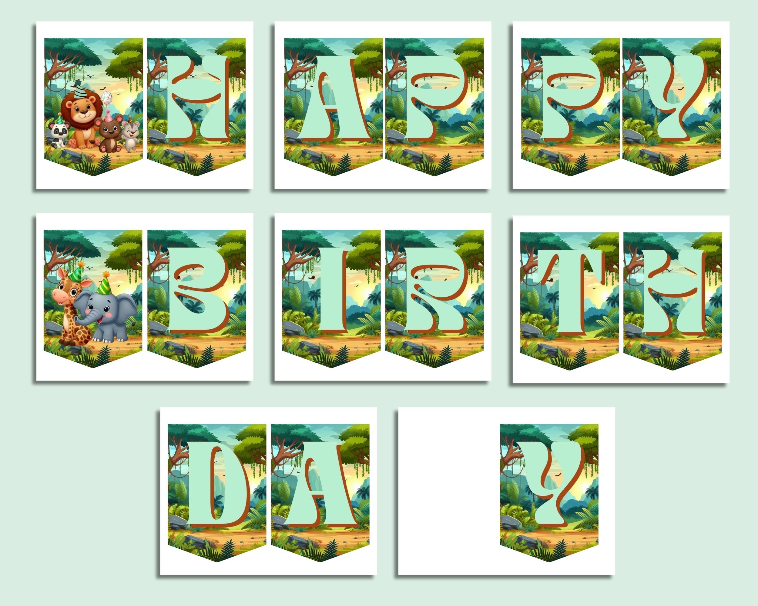Kit Imprimible Animals Birthday, Printable Animals Birthday Party Set ...
