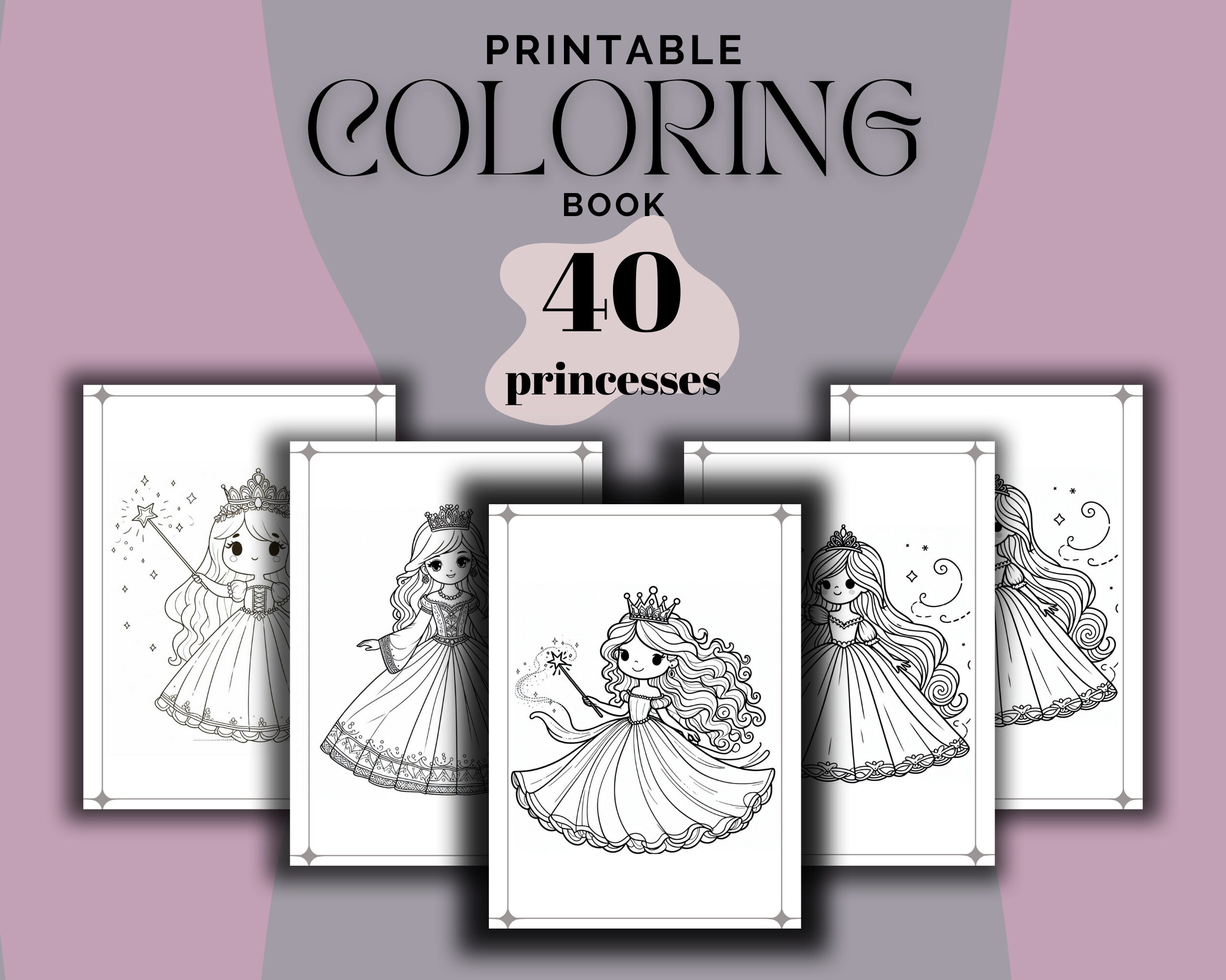 Princess Coloring Pages for Creative Kids Printable PDF Children's ...