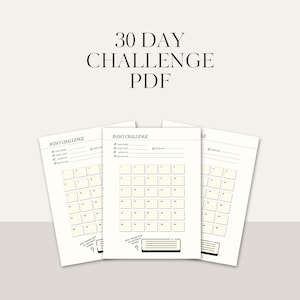 30 Day Challenge Tracker Printable, 30 Days Goal Tracker, Habit Forming ...