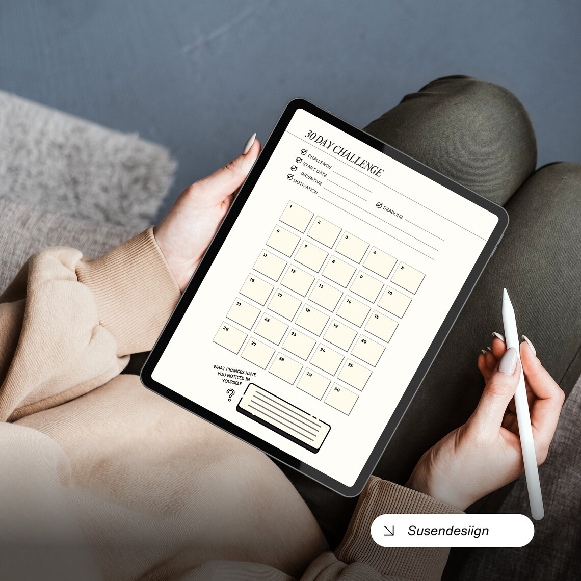 30 Day Challenge Tracker Printable, 30 Days Goal Tracker, Habit Forming ...