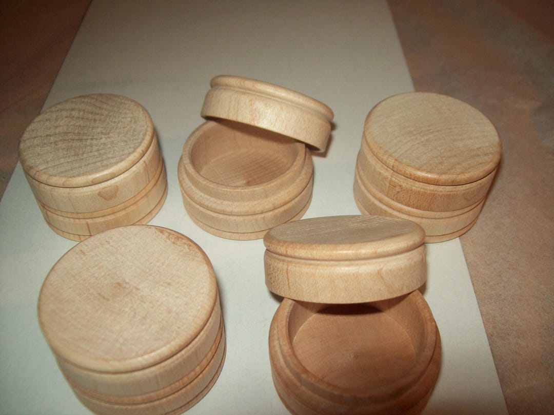 Set of 5 Trinket Box With Lid Unfinished Jewelry - Etsy