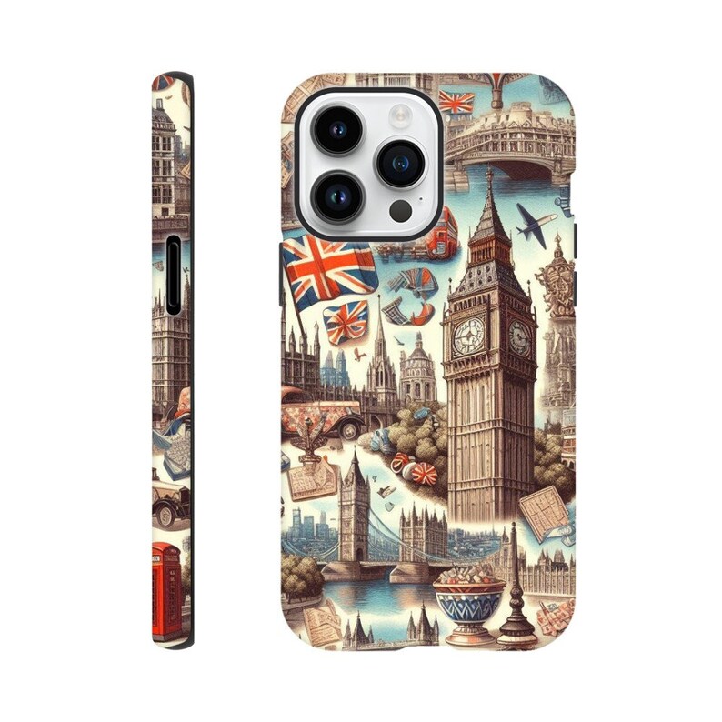 London iPhone 15 Plus Pro Collage 14 Tough Case - Etsy