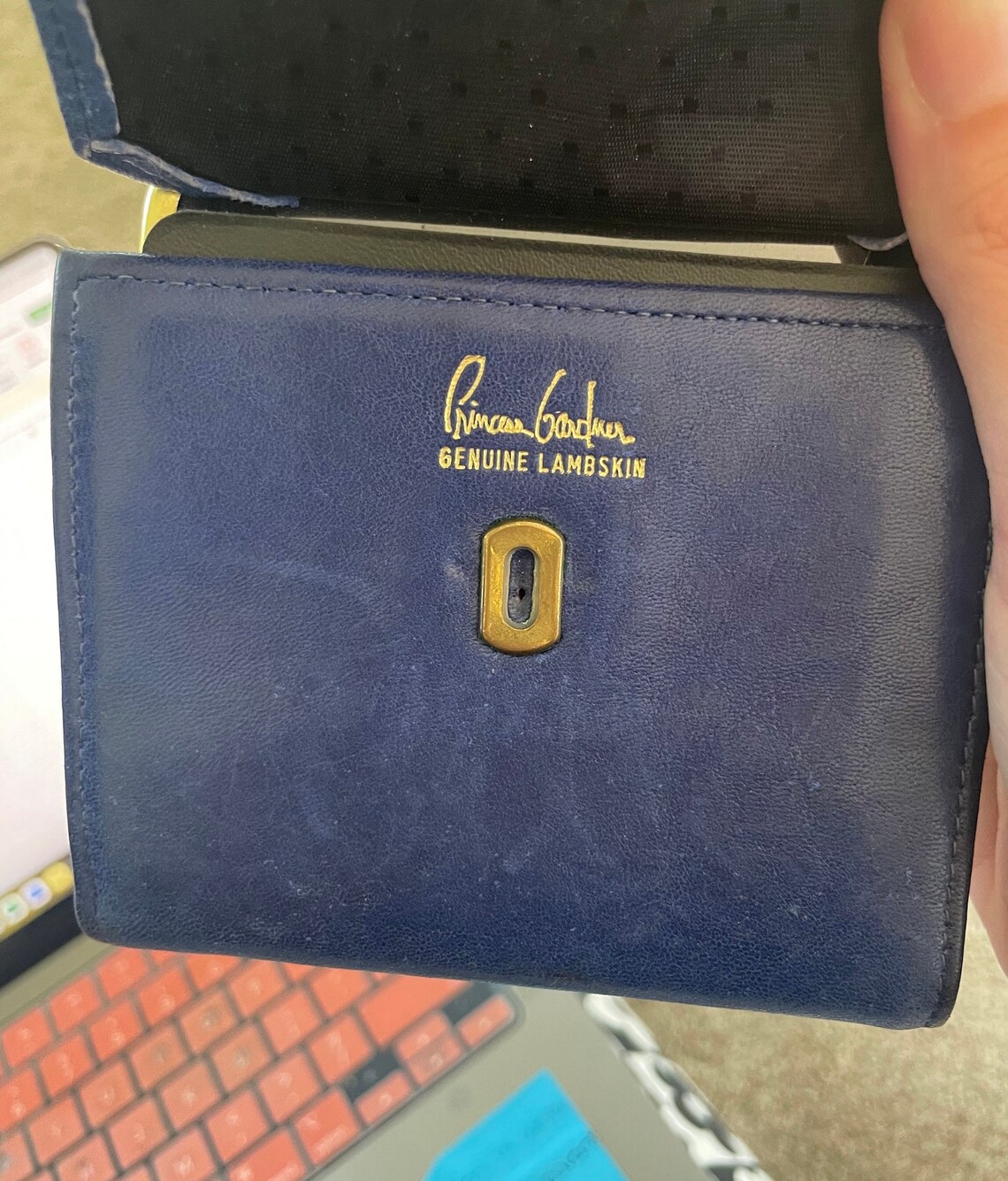 Princess Gardner Royal Blue Lambskin Coin Purse/wallet 1955 ...