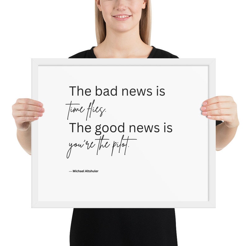 Michael Altshuler bad & Good News Motivational Quote 3 Sizes and 3 Wood ...