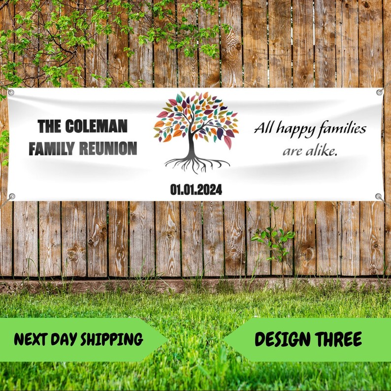 Family Reunion Banner, Custom Banner, Custom Vinyl Banner, Family ...
