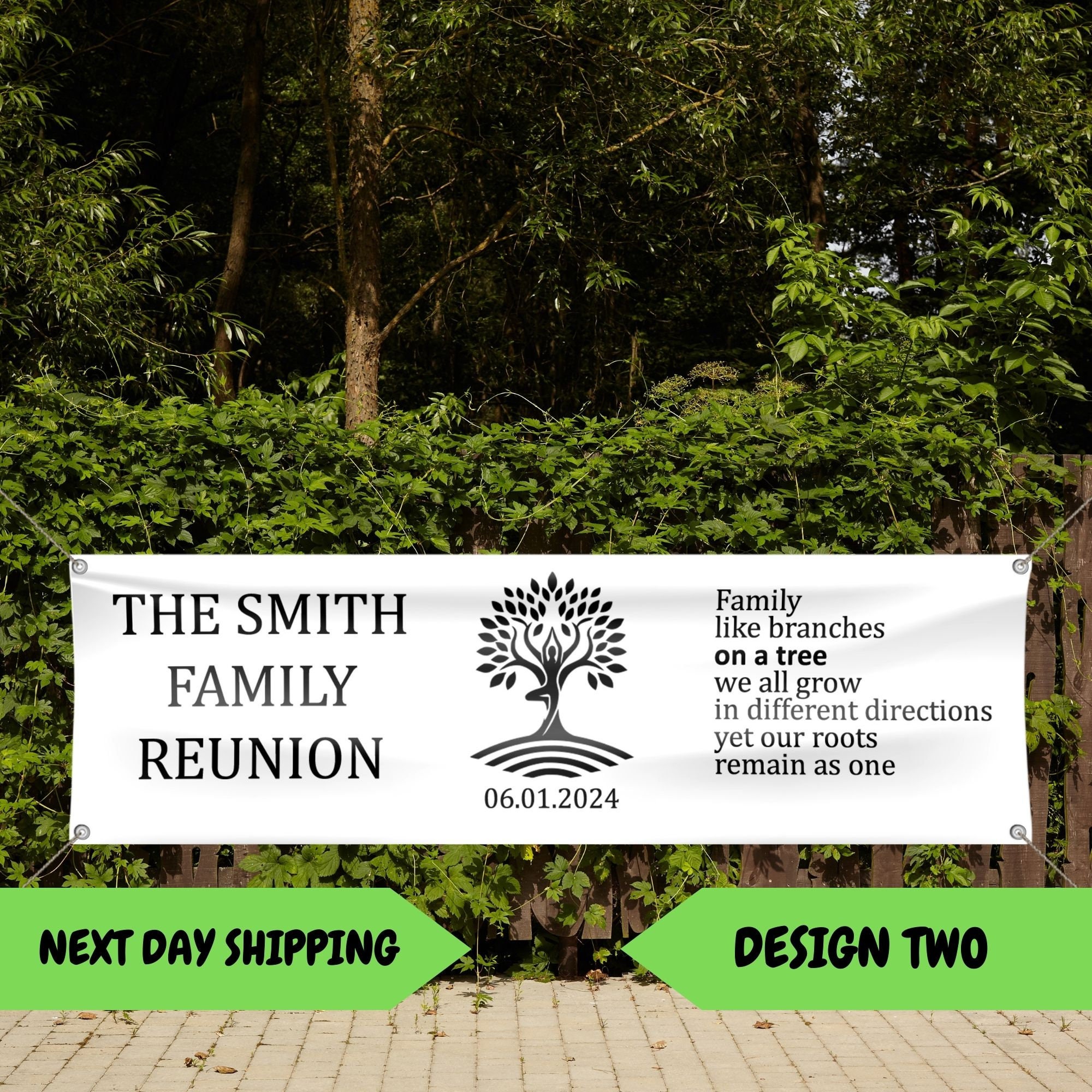 Family Reunion Banner, Custom Banner, Custom Vinyl Banner, Family ...