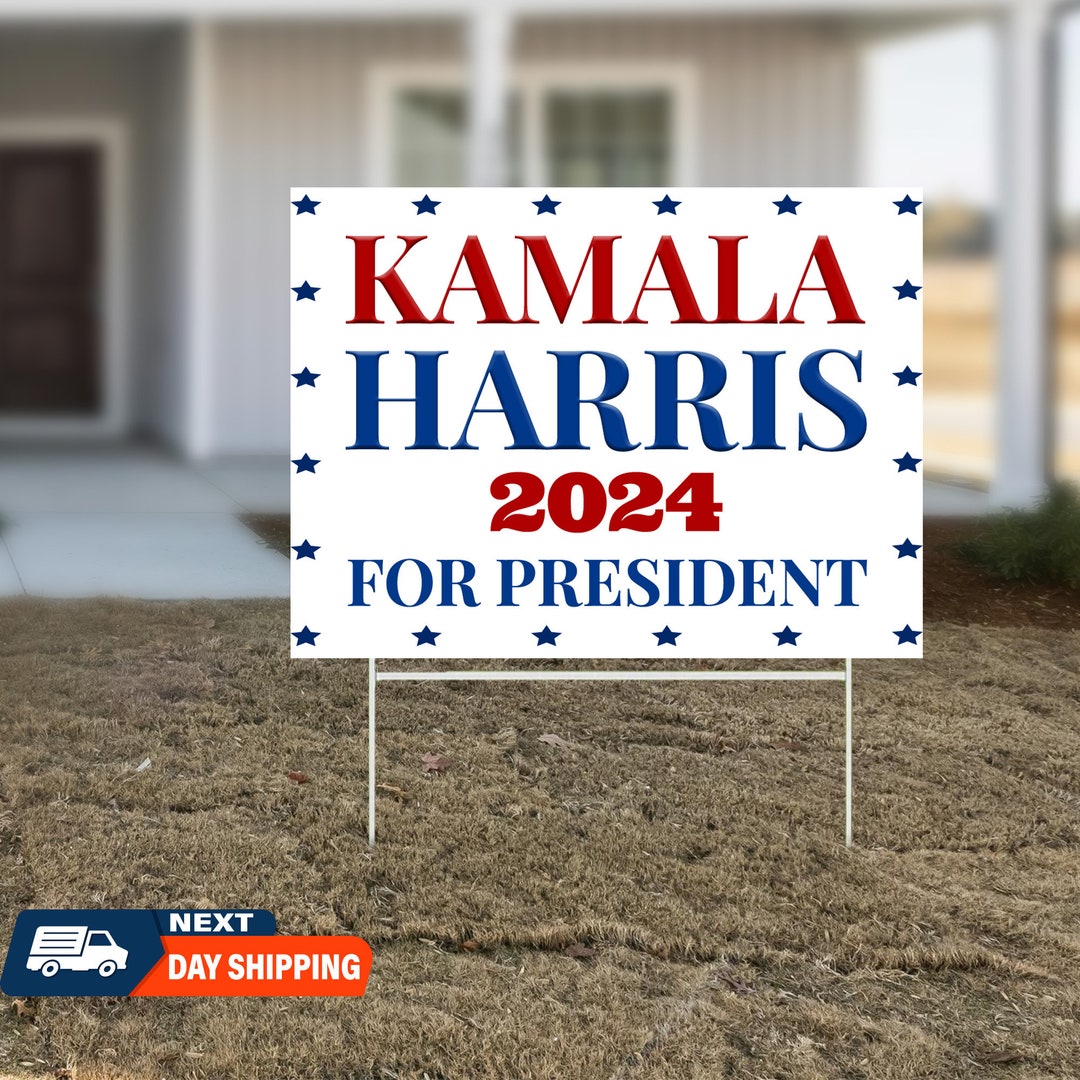 Kamala Harris 2024 for President Yard Sign, Kamala Harris Yard Sign ...