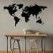 World Map 4 Piece Metal Wall Art - Wall Decor - Indoor Outdoor Display ...