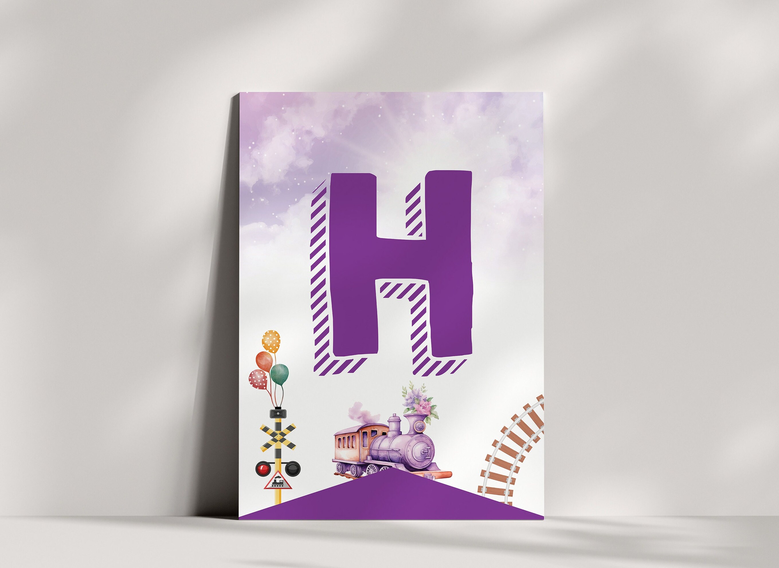 Train Birthday Thank You Card Girls Train Thank You Card Trains ...
