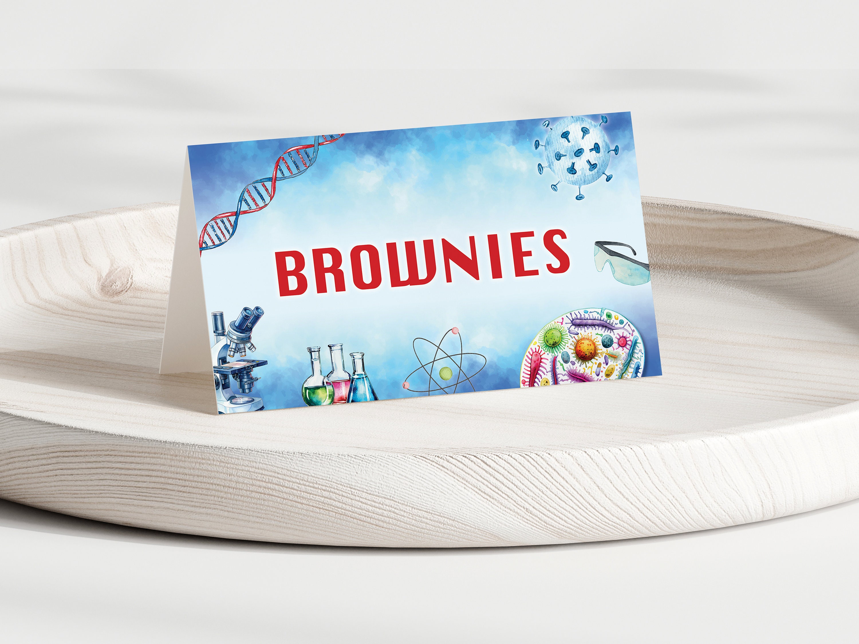 Science Birthday Backdrop Banner Boys Birthday Wall Banner Science ...