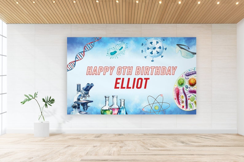 Science Birthday Thank You Card Boys Science Thank You Card Editable ...