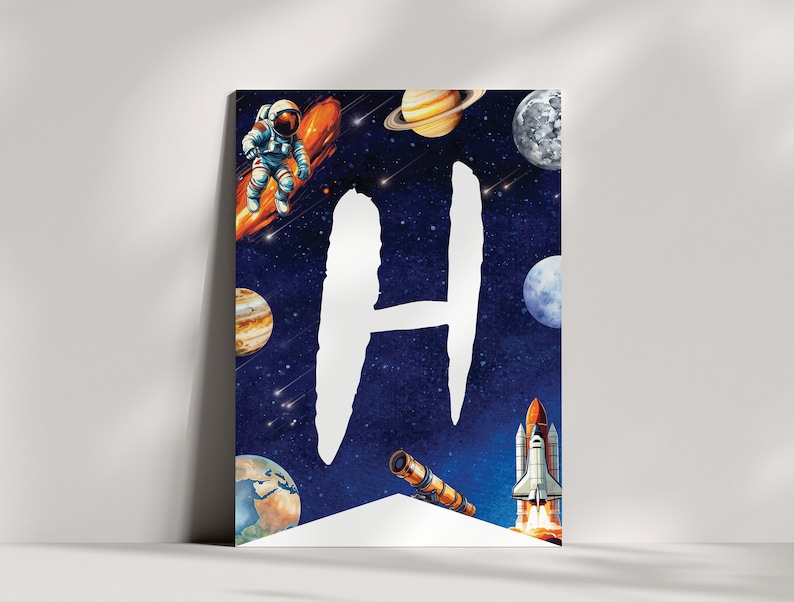 Outer Space Invitation Birthday Template Space and Planets Invitation ...