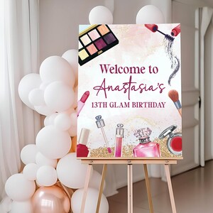 Makeup Birthday Thank You Card Glam Makeup Teen Girl Birthday Thank You ...