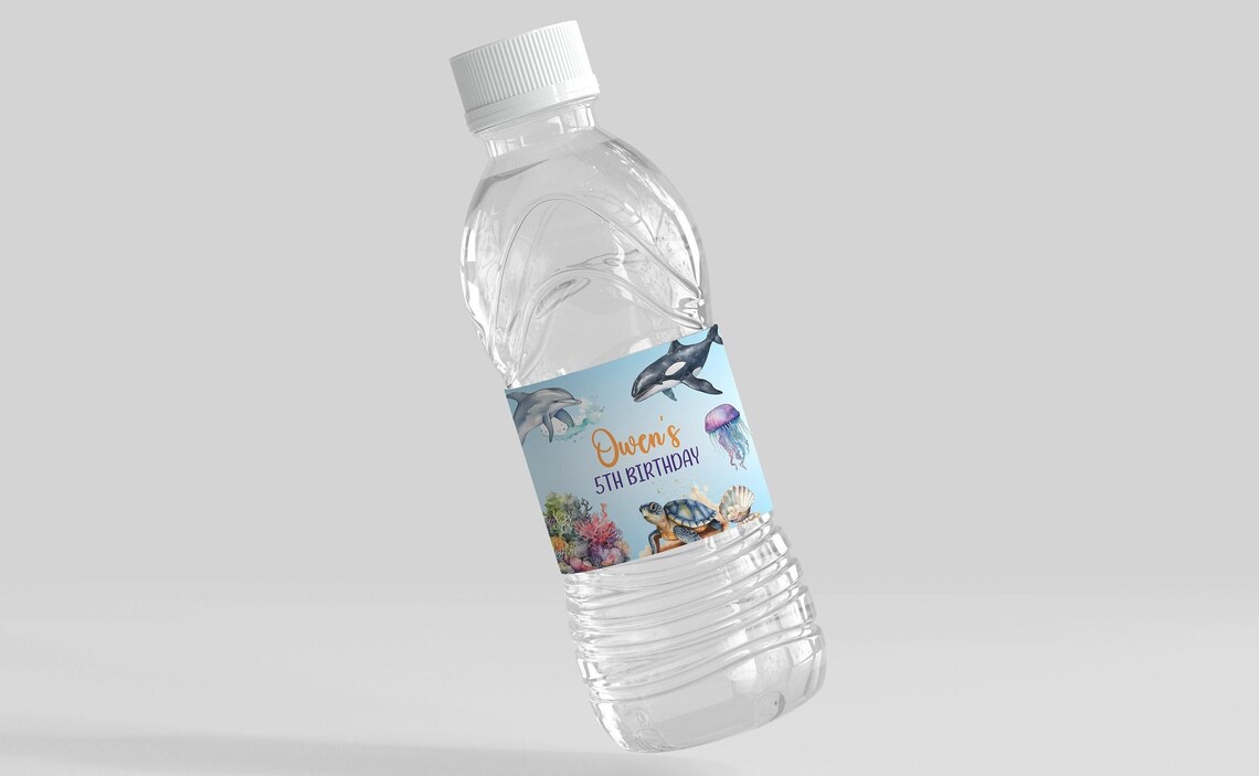 Under the Sea Water Bottle Labels Under the Sea Birthday Water Bottle ...