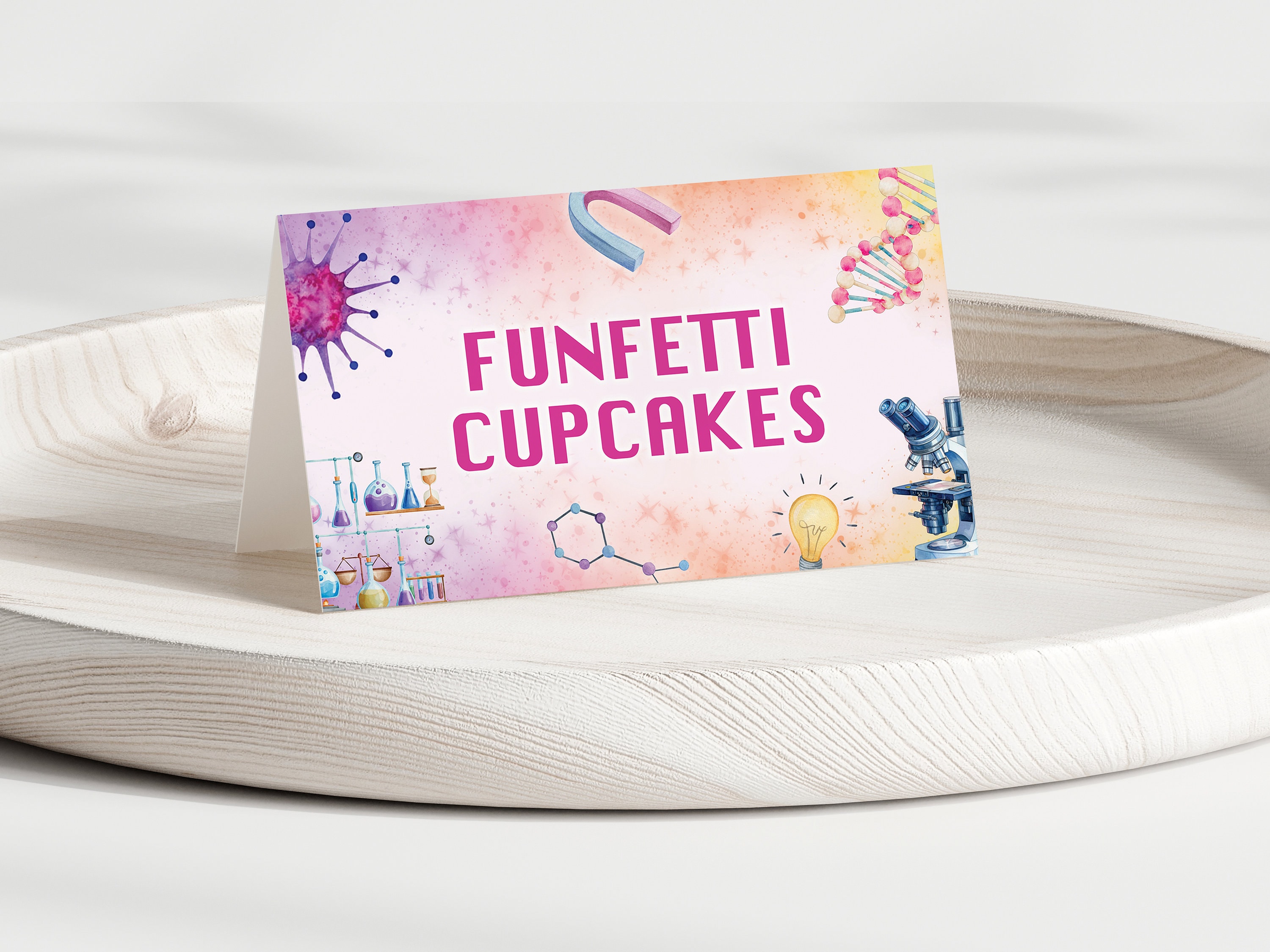 Girl Science Water Bottle Labels Science Birthday Bottle Labels Girls ...