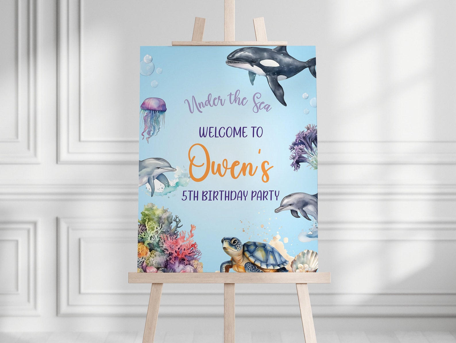 Under the Sea Birthday Templates Under the Sea Templates Bundle Sea ...