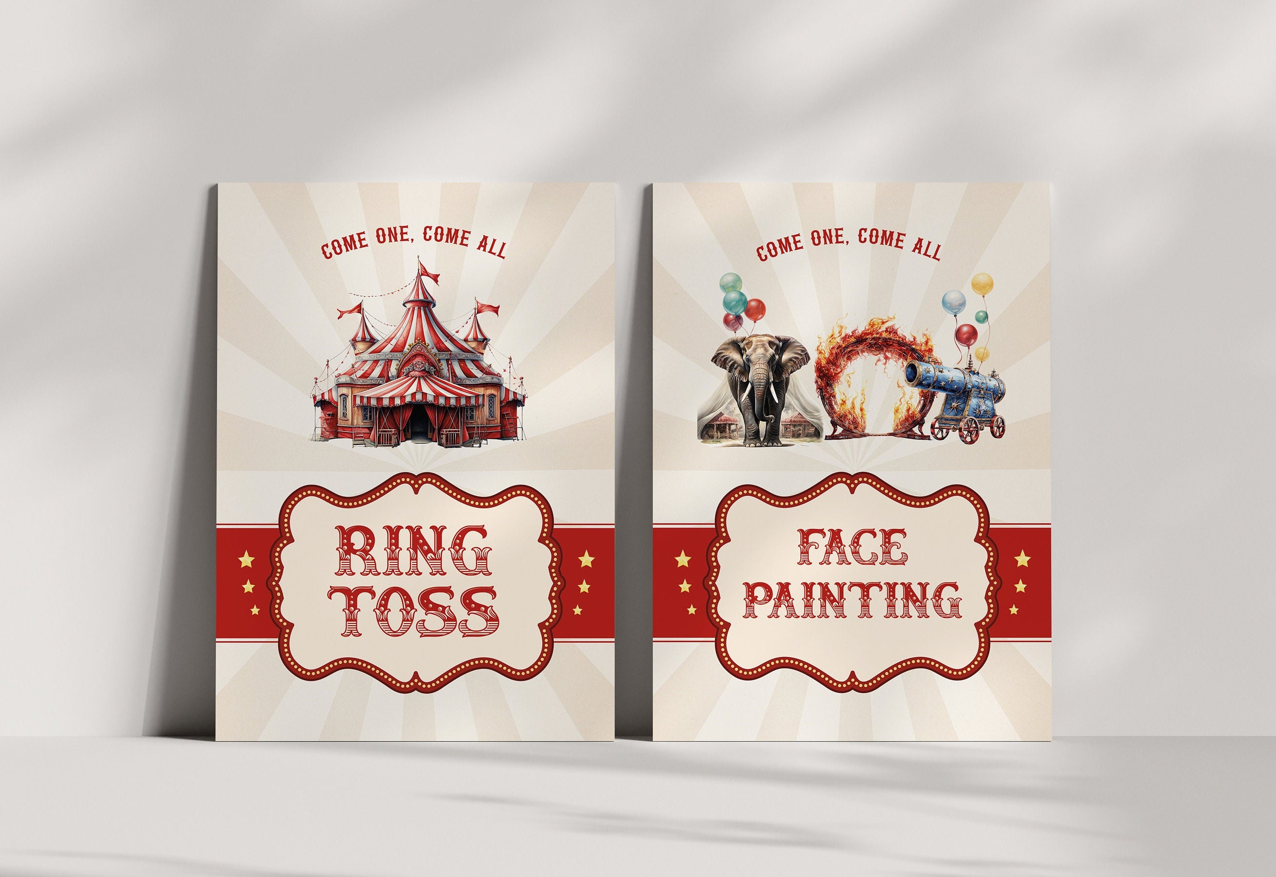 Circus Birthday Welcome Sign Circus Editable Template Signage Carnival ...