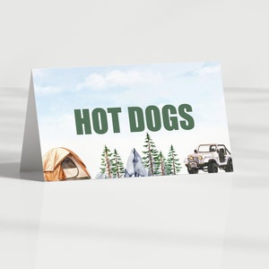 Camping Birthday Banner Happy Birthday Letter Garland Editable Camping ...