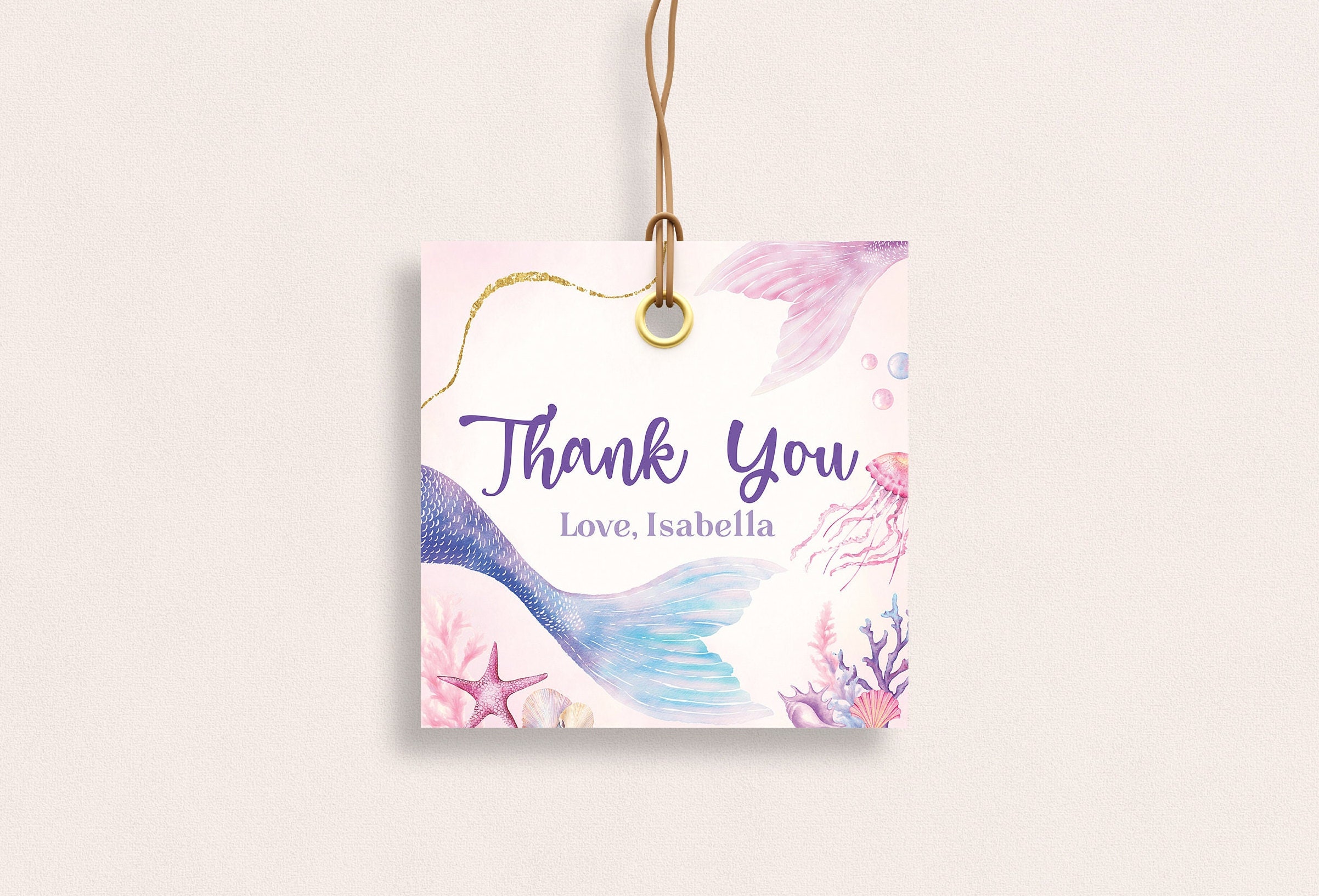 Mermaid Water Bottle Labels Under the Sea Water Bottle Label Mermaids ...