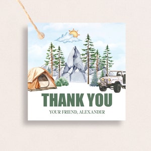 Camping Food Tent Card Camp Birthday Food Display Label Outdoors ...