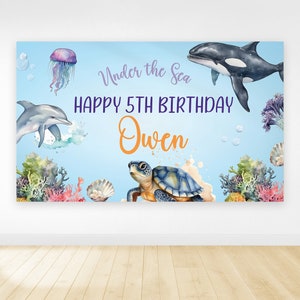 Under the Sea Birthday Templates Under the Sea Templates Bundle Sea ...