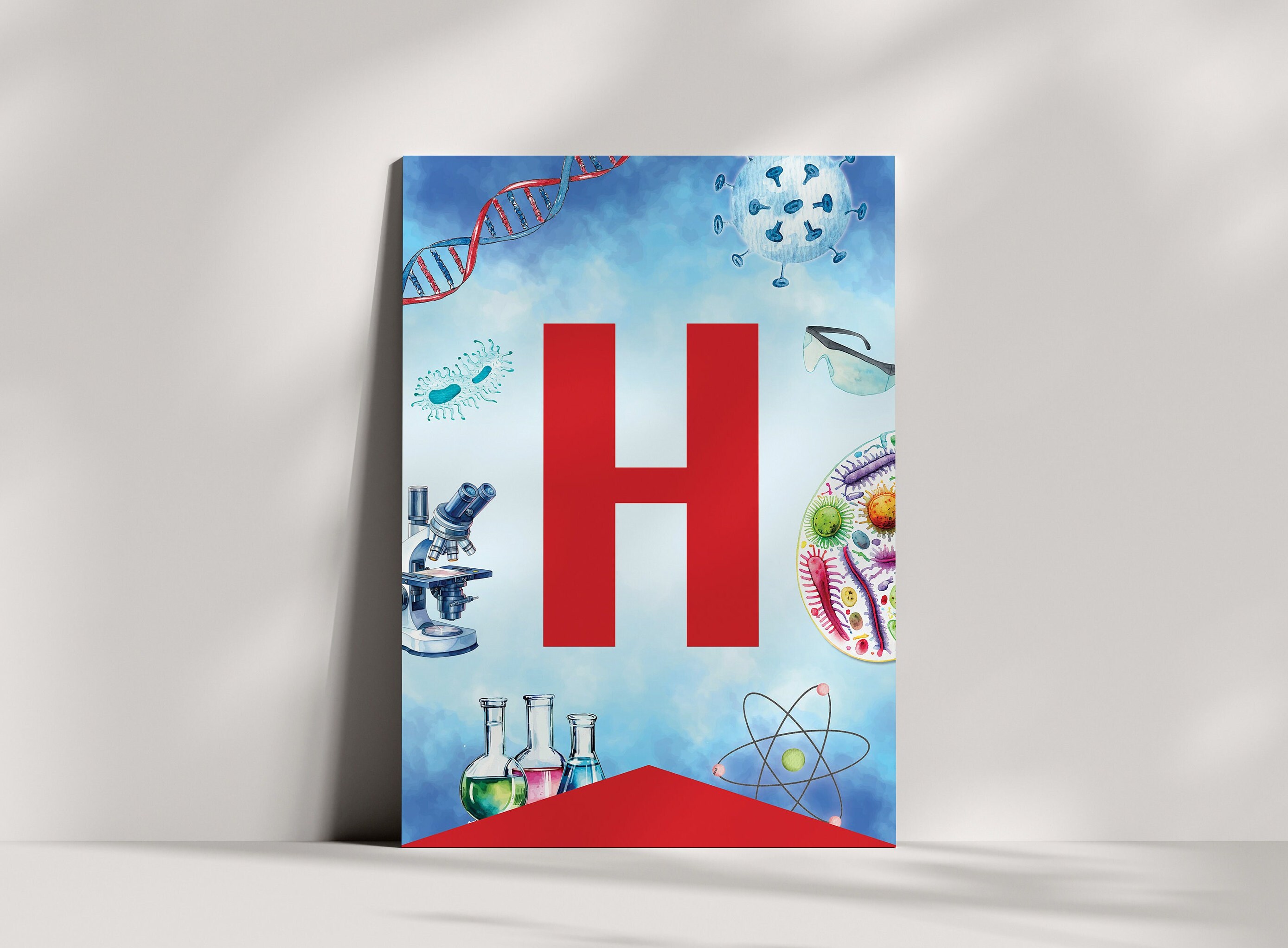 Science Birthday Thank You Card Boys Science Thank You Card Editable ...
