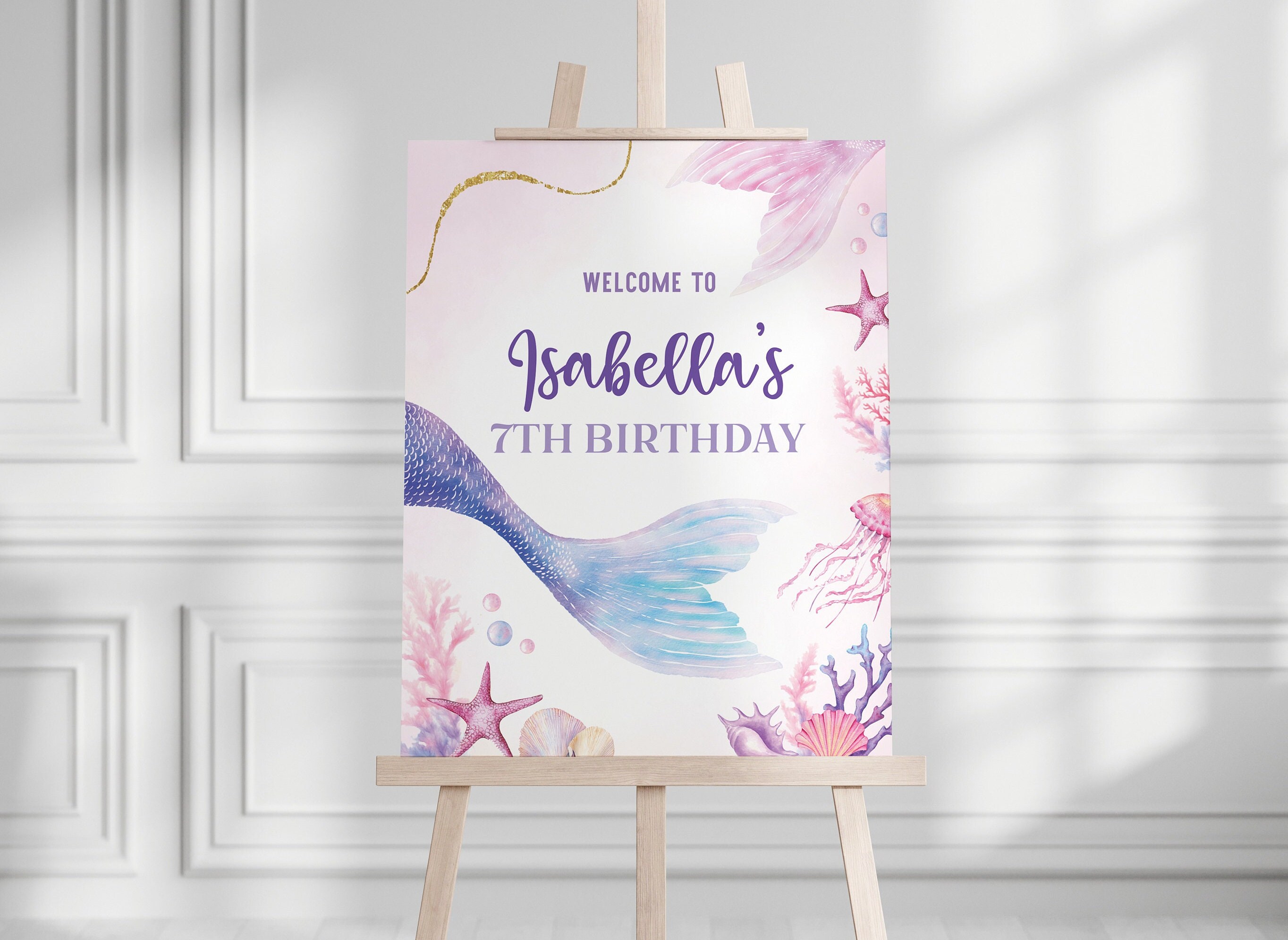 Mermaid Water Bottle Labels Under the Sea Water Bottle Label Mermaids ...