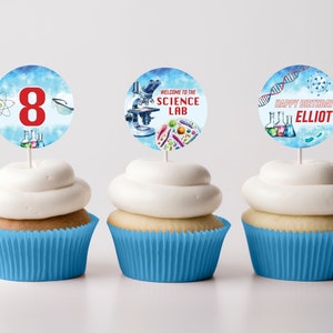 Science Birthday Backdrop Banner Boys Birthday Wall Banner Science ...