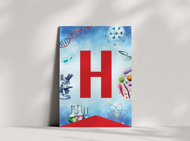 Science Birthday Backdrop Banner Boys Birthday Wall Banner Science ...