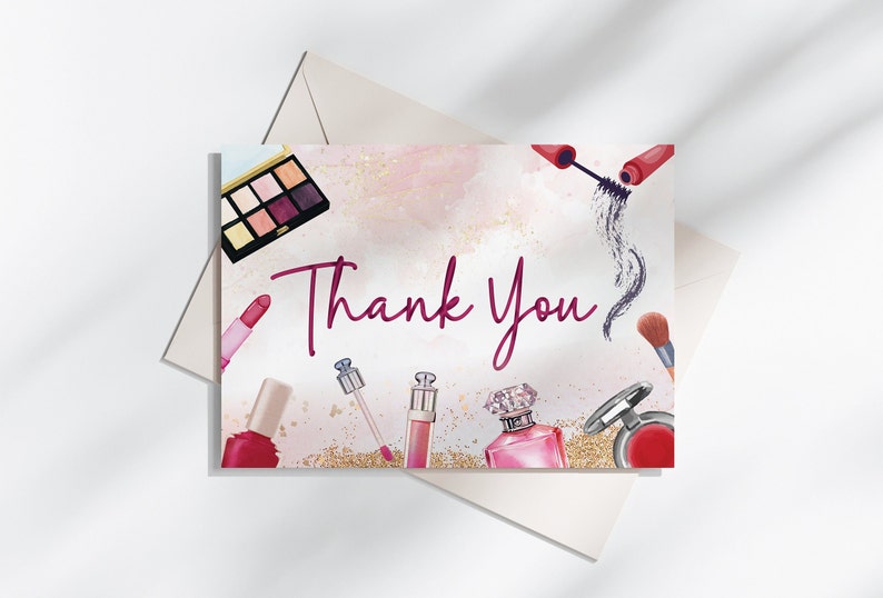 Makeup Birthday Invitation Make up Editable Template Glam Makeup Teen ...