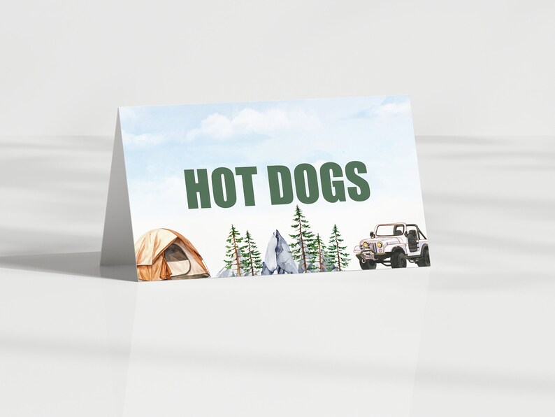 Camping Birthday Thank You Card Camping Editable Template Thank You Card Camp Birthday Thank You ...